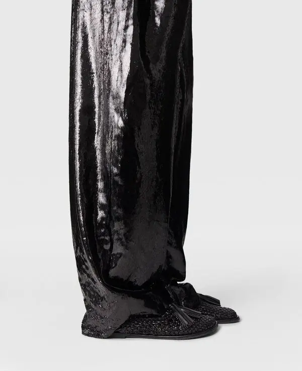 Stella McCartney Slouchy Paneled Velvet Pants