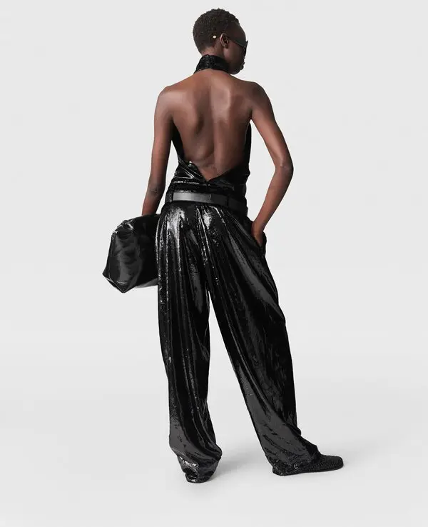 Stella McCartney Slouchy Paneled Velvet Pants