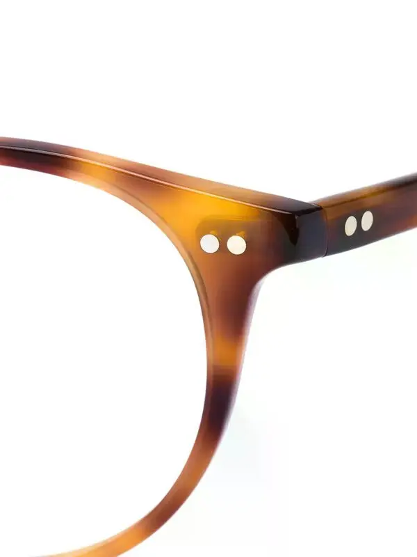 Oliver Spencer Riley-r Round Frame Eyeglasses - Brown