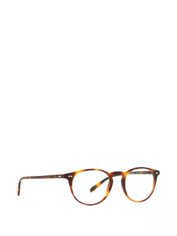 Oliver Spencer Riley-r Round Frame Eyeglasses - Brown