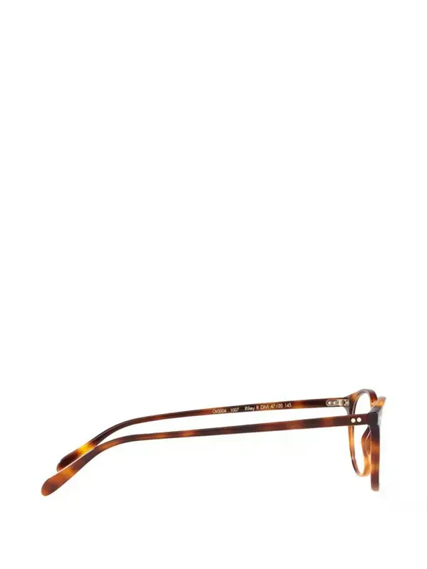 Oliver Spencer Riley-r Round Frame Eyeglasses - Brown