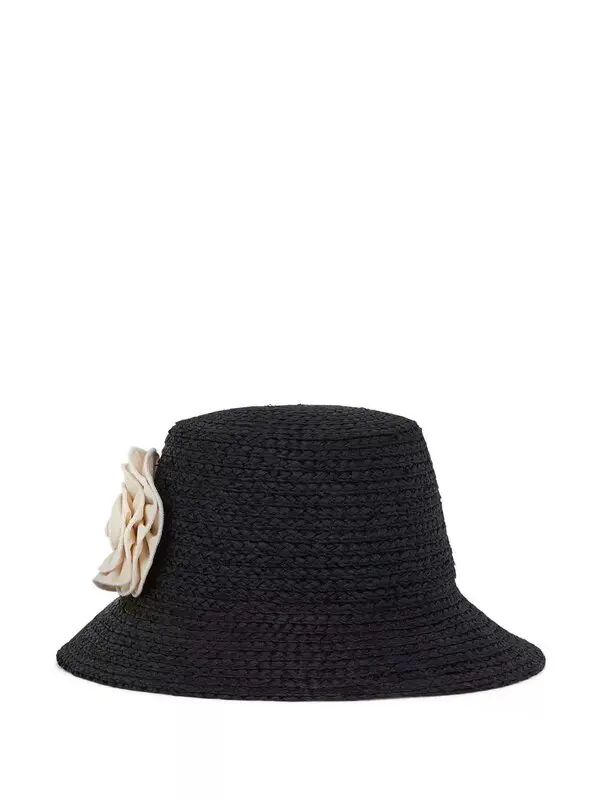 Karl Lagerfeld Floral-appliqué Bucket Hat