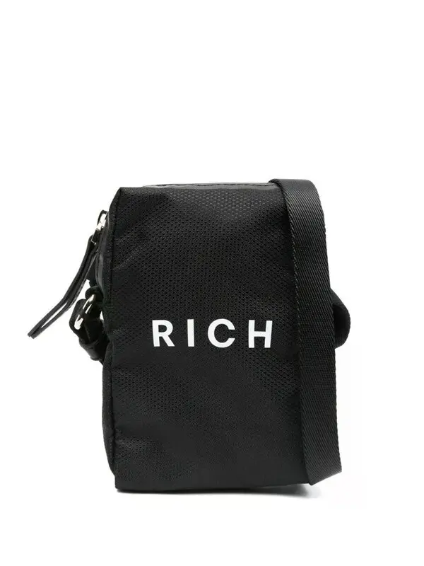 John Richmond Logo-print Messenger Bag - Black
