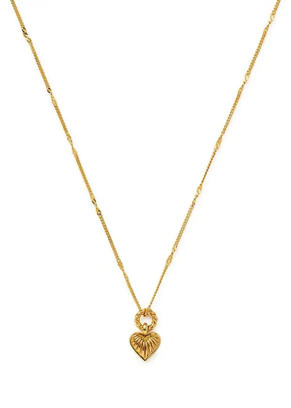 MISSOMA Mini Ridge Heart Necklace - Gold