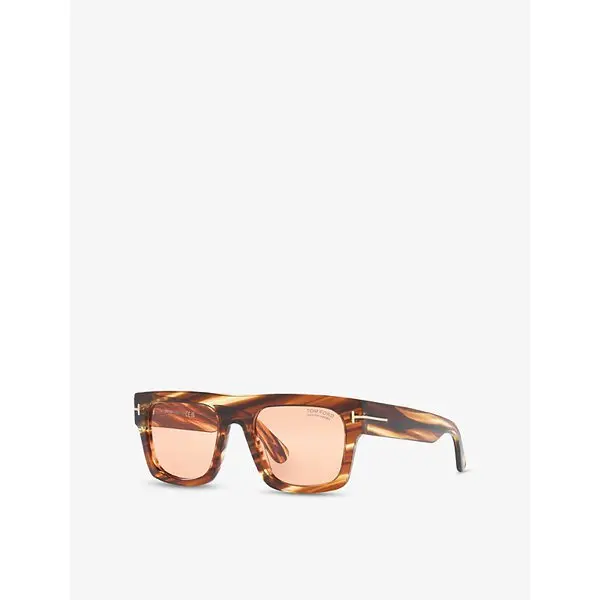 TOM FORD Fausto Square Sunglasses - Brown