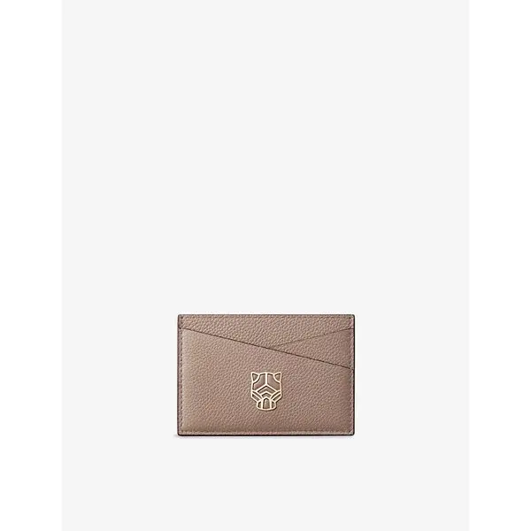 CARTIER Panthère Graphique De Leather Card Holder - Beige