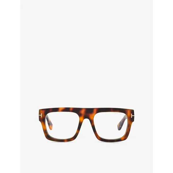 TOM FORD Ft5634 Square-frame Optical Glasses - Brown