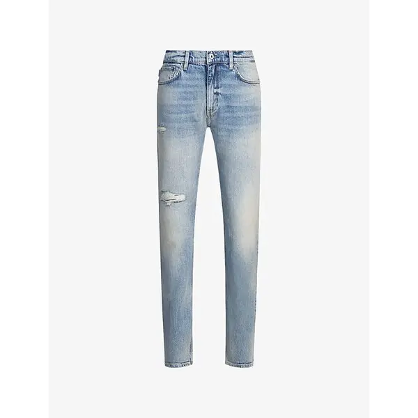 Hugo Regular-fit Straight-leg Distressed Denim Jeans