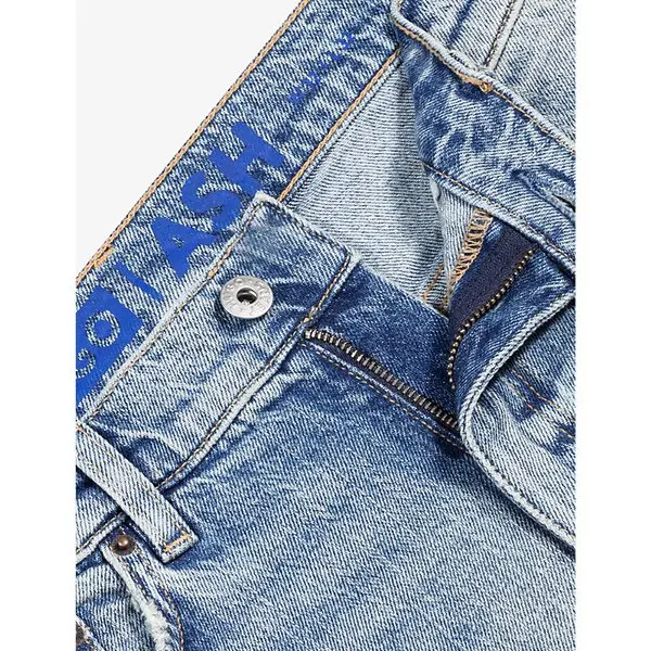 Hugo Regular-fit Straight-leg Distressed Denim Jeans