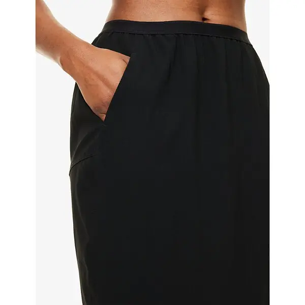 Rick Owens Pillar Wrap Wool Maxi Skirt