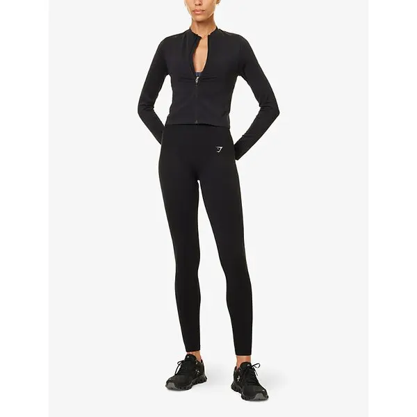 GYMSHARK Everyday Seamless Stretch-woven Top - Black