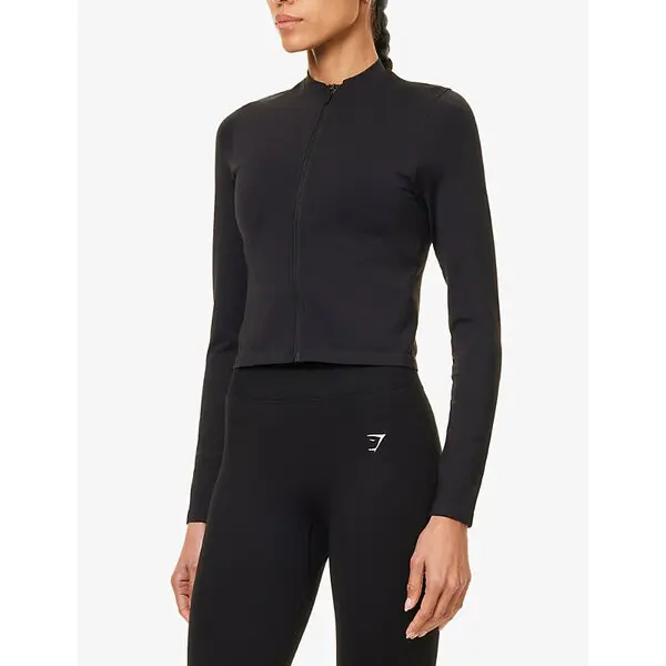 GYMSHARK Everyday Seamless Stretch-woven Top - Black