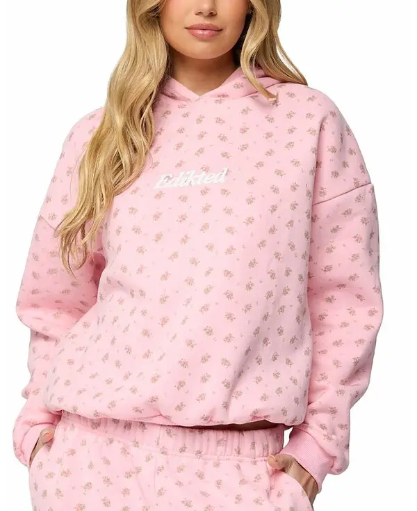 EDIKTED Flower Power Hoodie - Light-pink