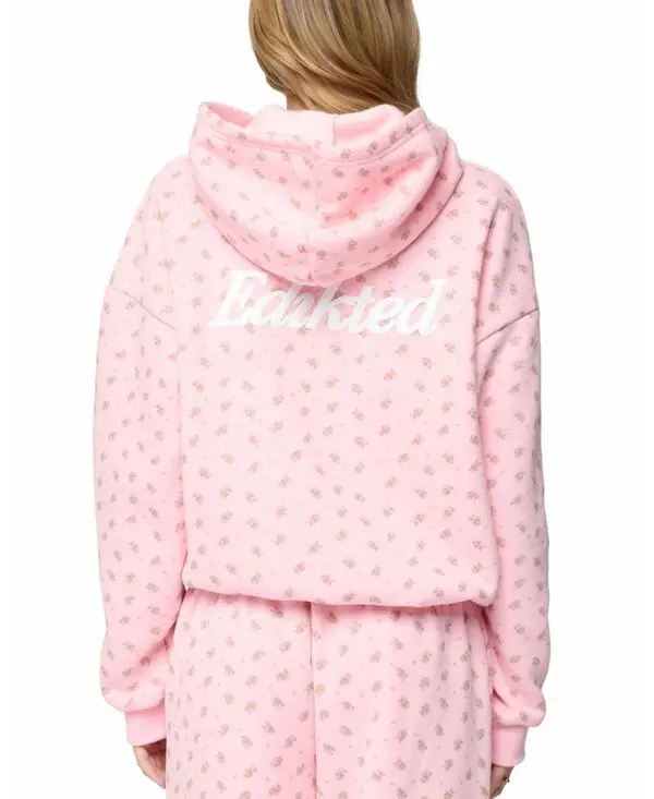 EDIKTED Flower Power Hoodie - Light-pink