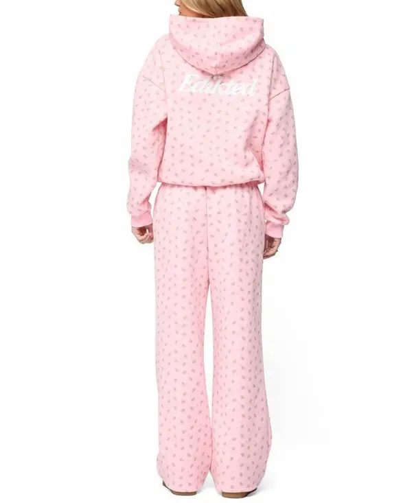 EDIKTED Flower Power Hoodie - Light-pink
