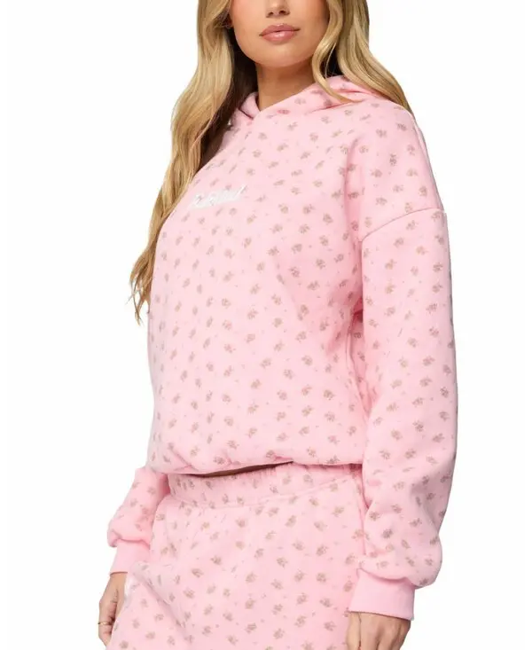 EDIKTED Flower Power Hoodie - Light-pink