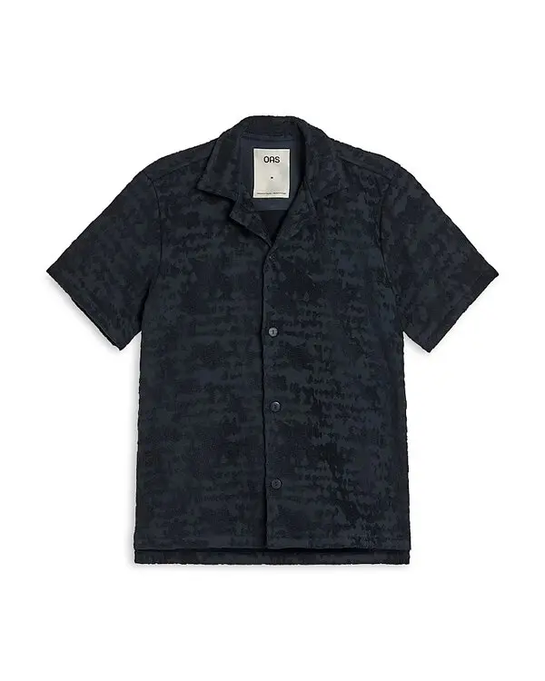 Oas Night Lagoon Terry Camp Shirt - Blue