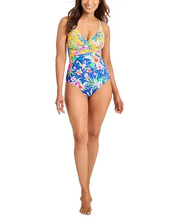 Tommy Bahama Isola Vita One Piece Swimsuit - Palace Blue Rev