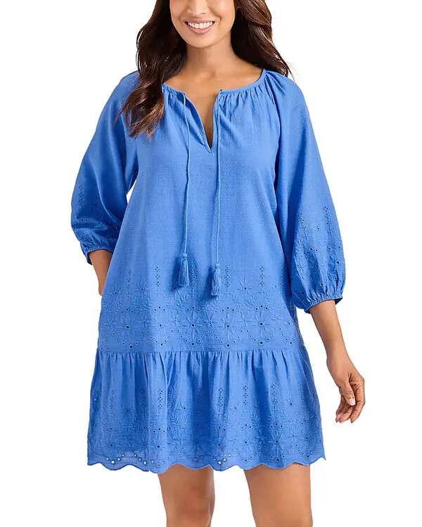 Tommy Bahama Eyelet Dress Swim Cover-up - Paradiso Blue