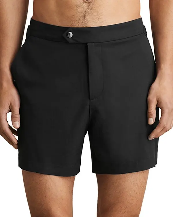 REISS Sun Side 5.1" Swim Trunks - Black