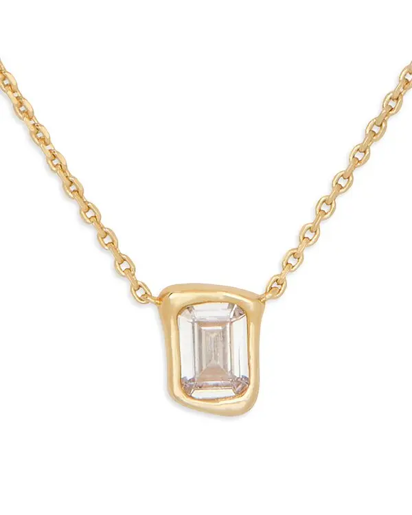 Kate Spade New York Molten Glass Pendant Necklace - Clear/gold