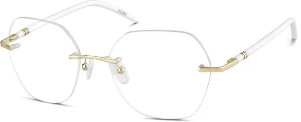 Zenni Geometric Rimless Glasses - Gold