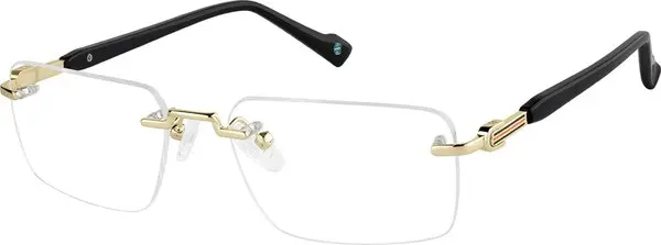 Zenni Rectangle Rimless Eyeglasses - Black