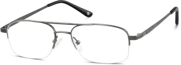 Zenni Aviator Half-rim Titanium Frame - Gray