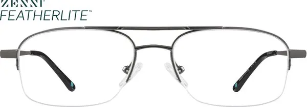 Zenni Aviator Half-rim Titanium Frame - Gray
