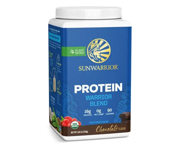 SUNWARRIOR Natural Warrior Blend Protein + Greens Powder