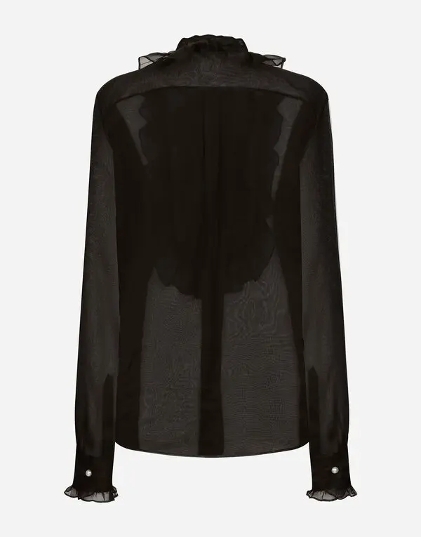 Dolce & Gabbana Silk Organza Ruffle Shirt
