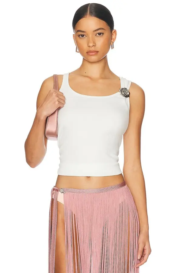 Blumarine Ribbed Tank Top