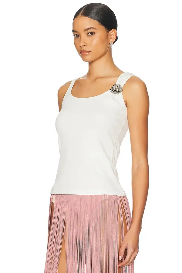 Blumarine Ribbed Tank Top
