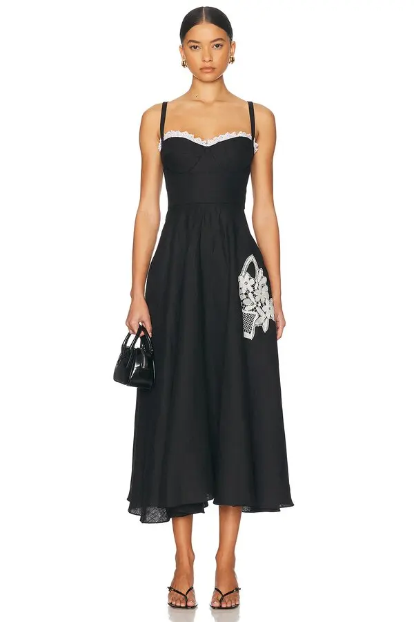 Alejandra Alonso Rojas Bustier Maxi Dress