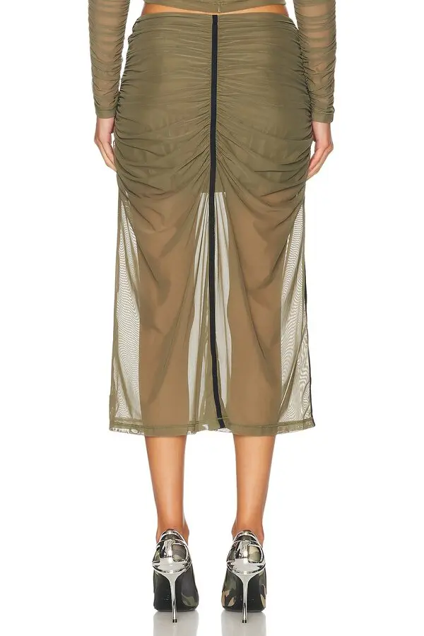 DIESEL® High Waisted Midi Skirt
