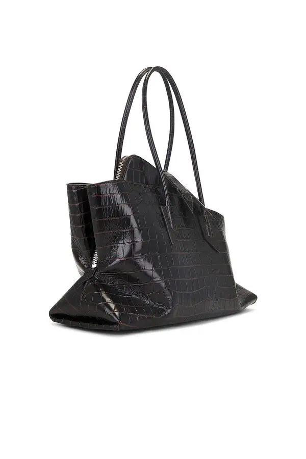 Attico La Passeggiata Top Handle Bag - Coffee