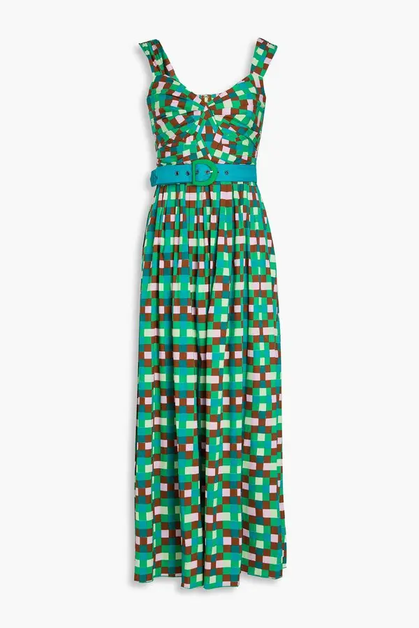 Diane Von Furstenberg Krystel Belted Midi Dress - Jade