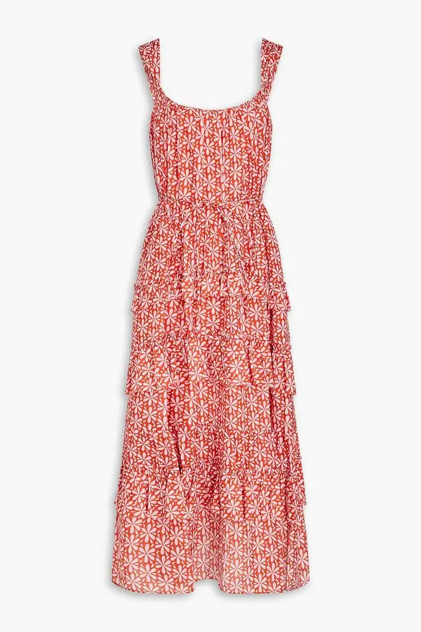 gauze tiered midi dress The Gauze Tiered Dress