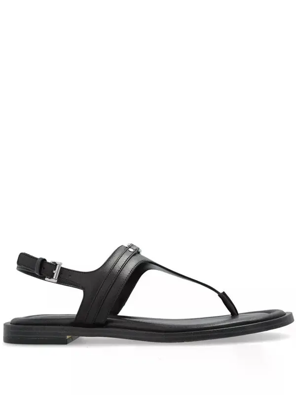Michael Kors Logo Plaque Sandals - Black