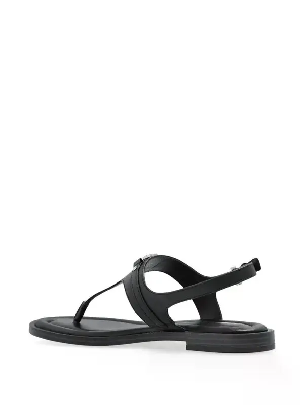 Michael Kors Logo Plaque Sandals - Black