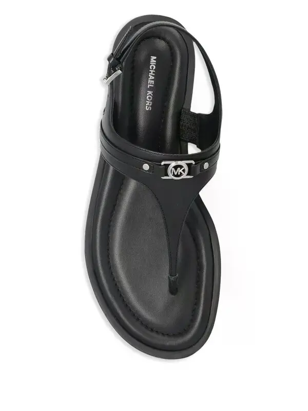 Michael Kors Logo Plaque Sandals - Black
