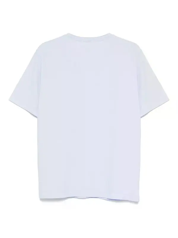 C.P. COMPANY Logo-embroidered Piqué T-shirt - Blue