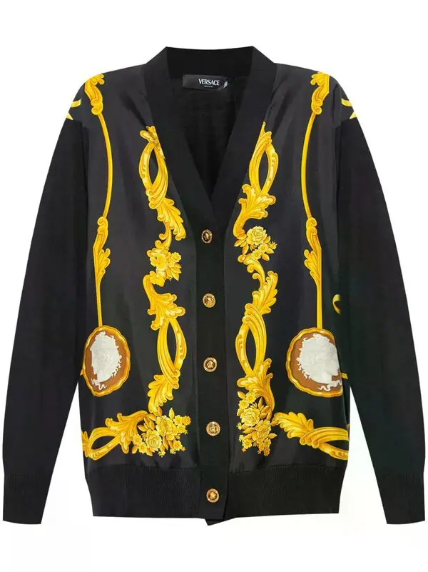 Versace Wool-silk Cardigan - Black