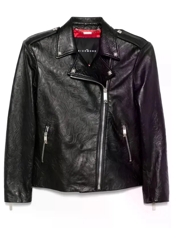 John Richmond Embossed Biker Jacket