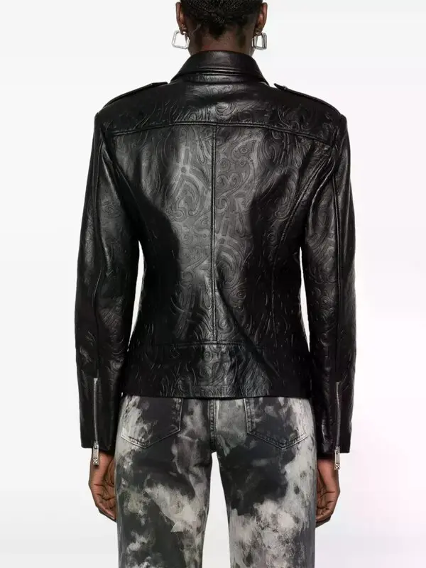 John Richmond Embossed Biker Jacket