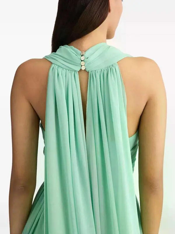Liu Jo Draped Mini Dress - Green | Editorialist