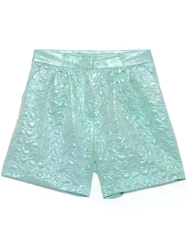 MERCI Lamé-effect Shorts