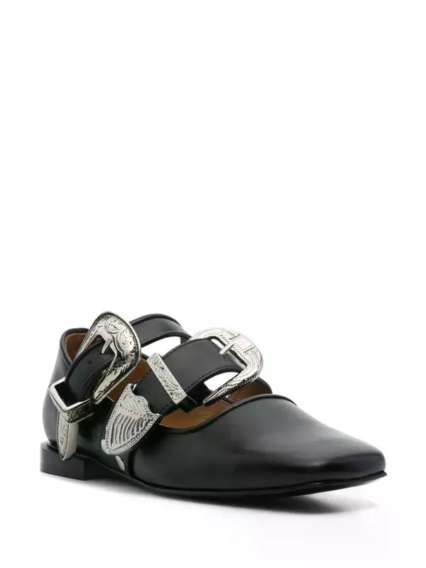 Toga Buckle-detail Ballet Flats