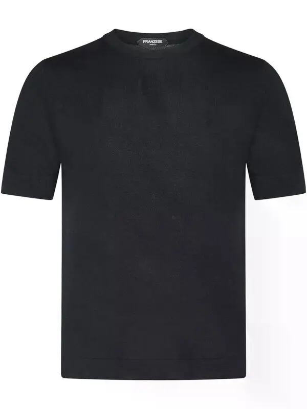 FRANZESE COLLECTION Fine-knit T-shirt - Black