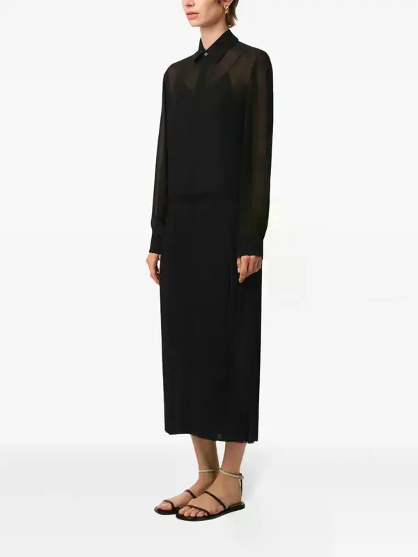 AMI Paris Pleated Maxi Dress